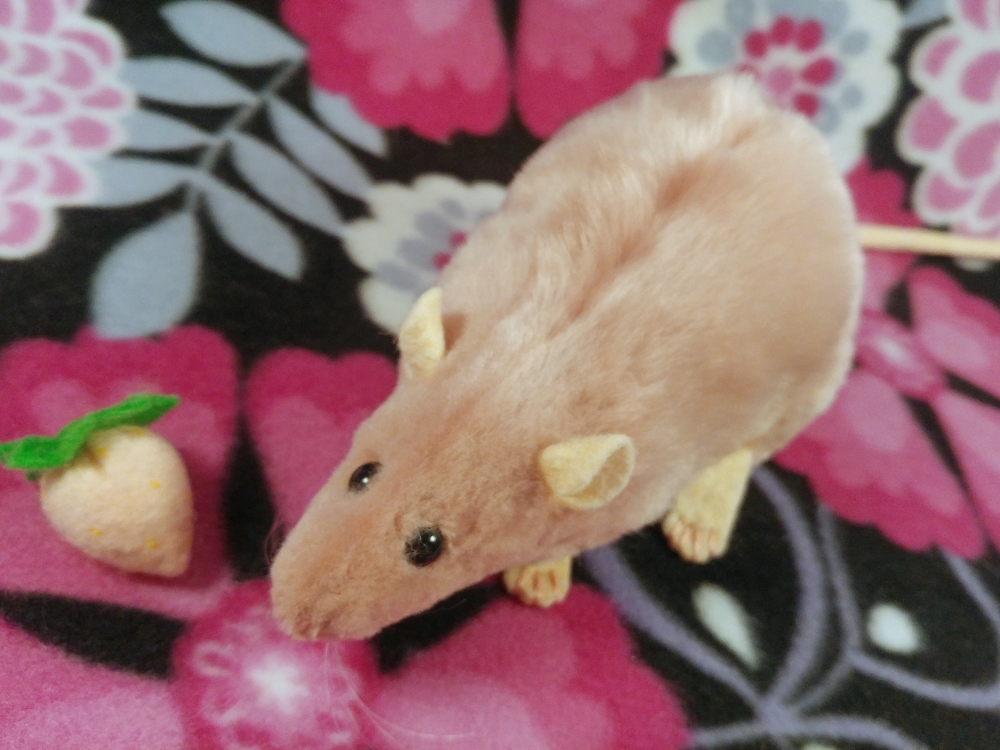 Pink Rat Plushie | Citrine Mouse