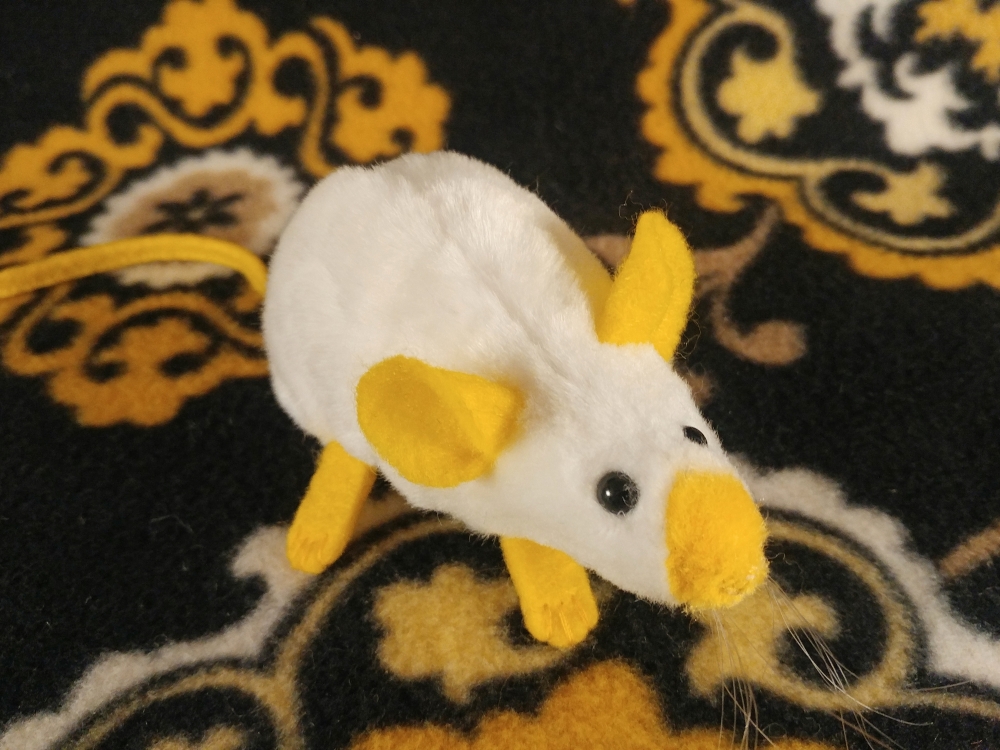 Yellow Siamese Mouse Plushie | Citrine Mouse