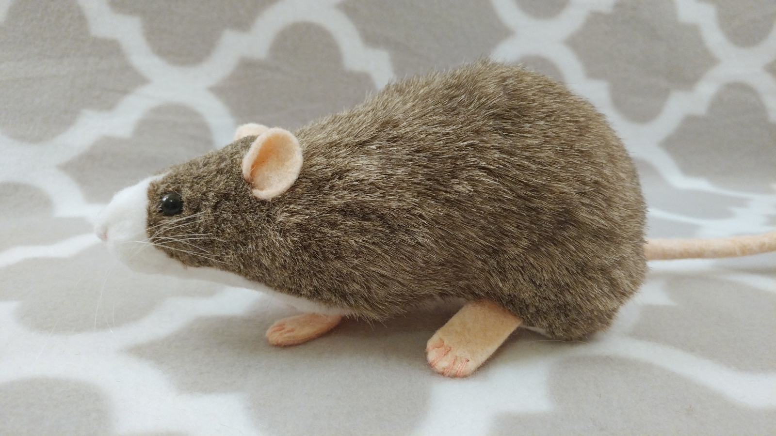 Agouti Grey Blazed Rat Plushie | Citrine Mouse