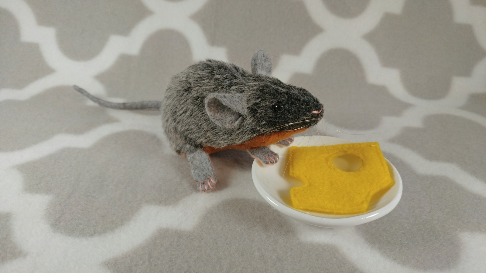 Agouti Grey Mouse Plushie with Tan Belly | Citrine Mouse