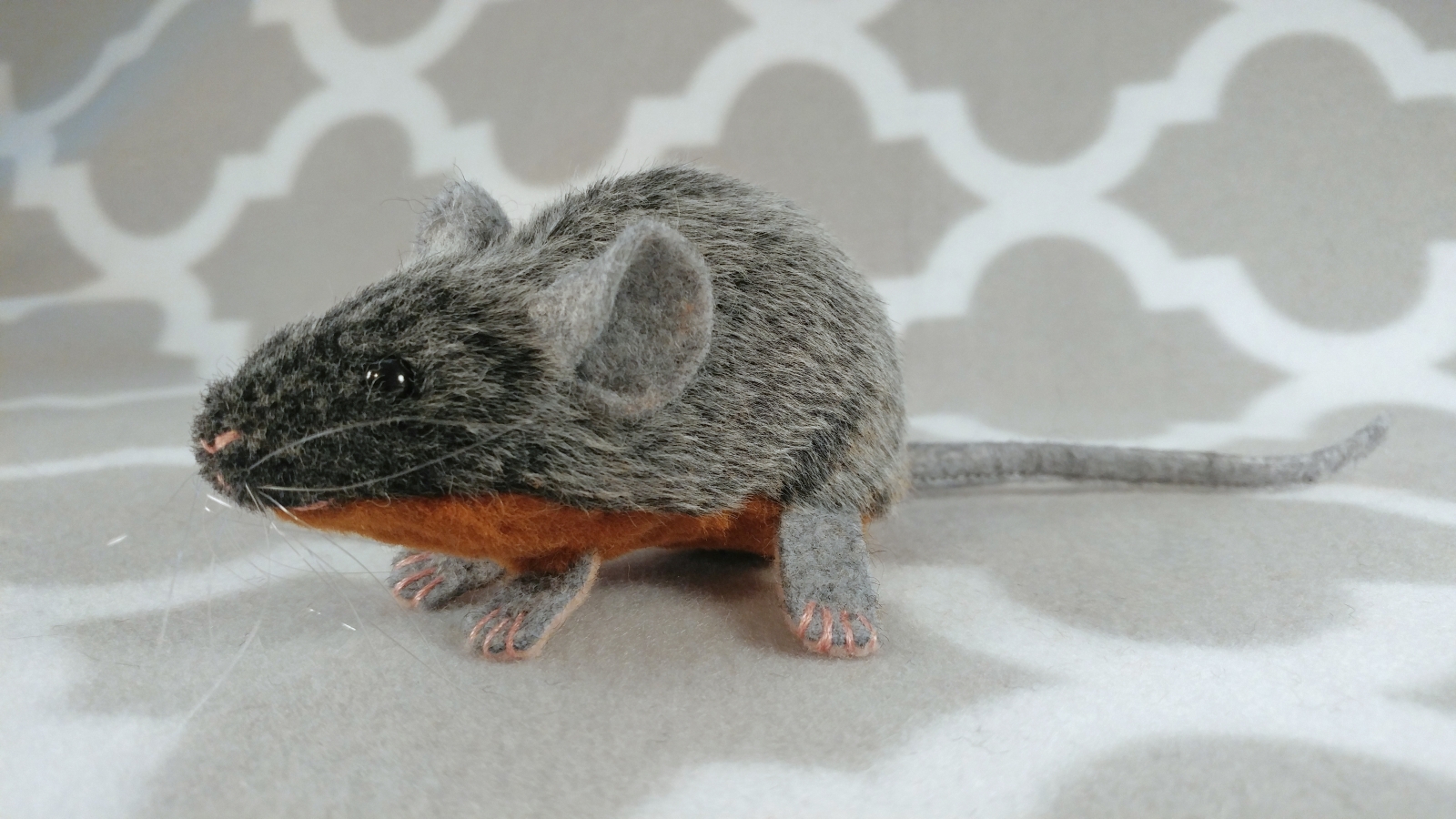 Agouti Grey Mouse Plushie with Tan Belly | Citrine Mouse