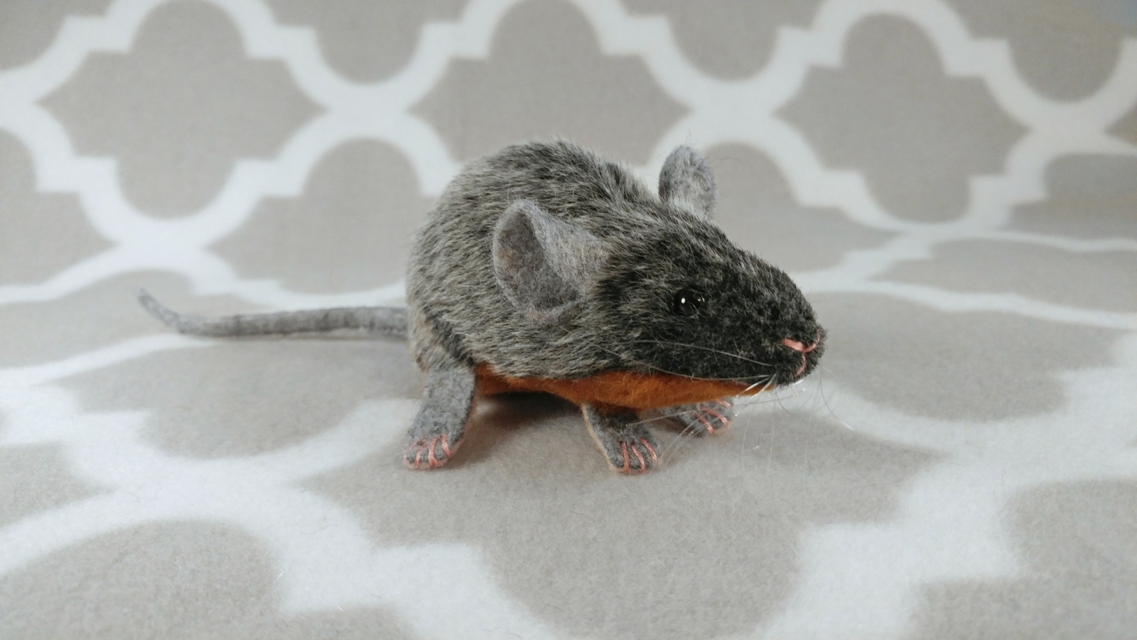Agouti Grey Mouse Plushie with Tan Belly | Citrine Mouse
