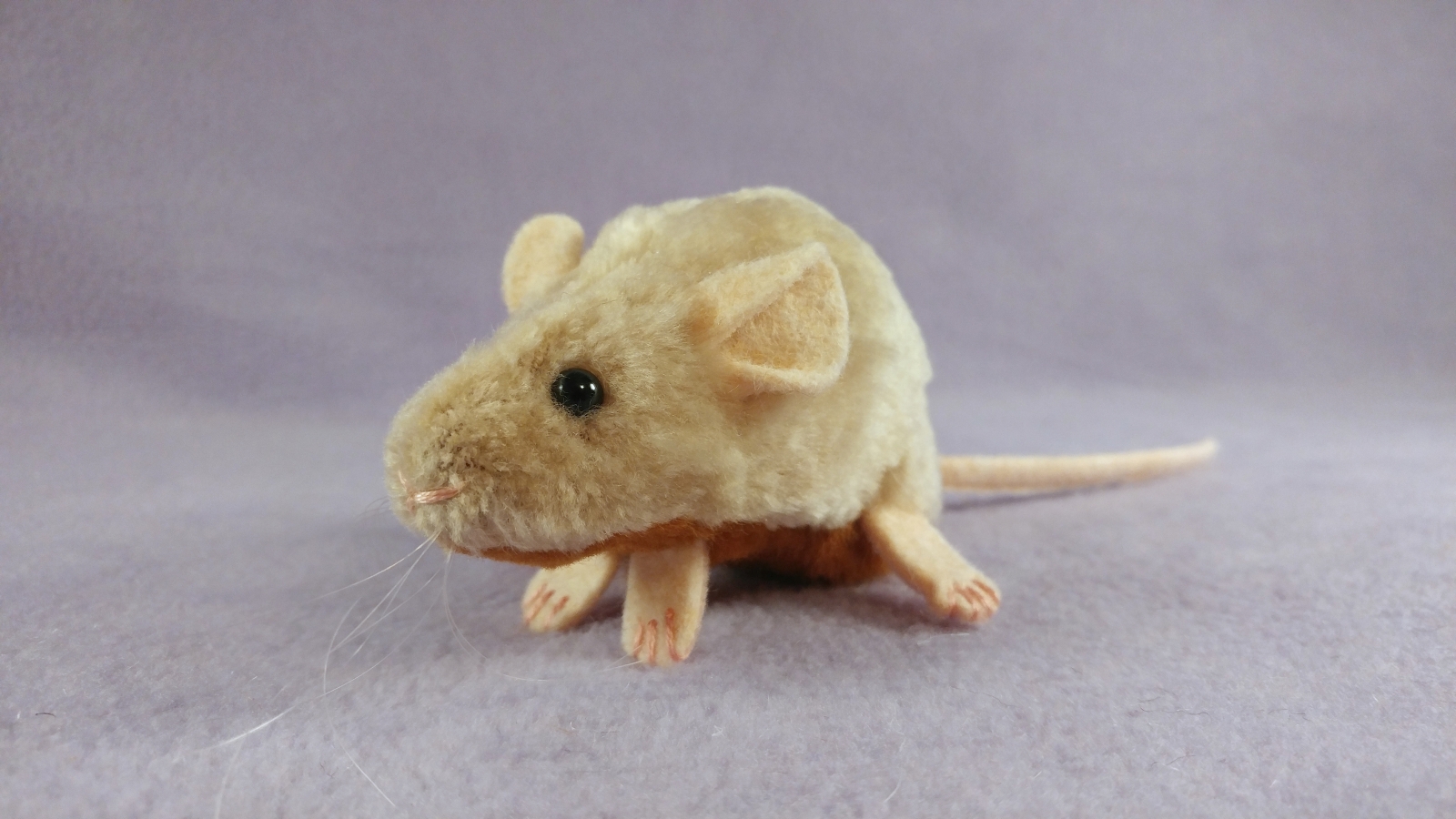 Beige Mouse Plushie with Tan Belly | Citrine Mouse