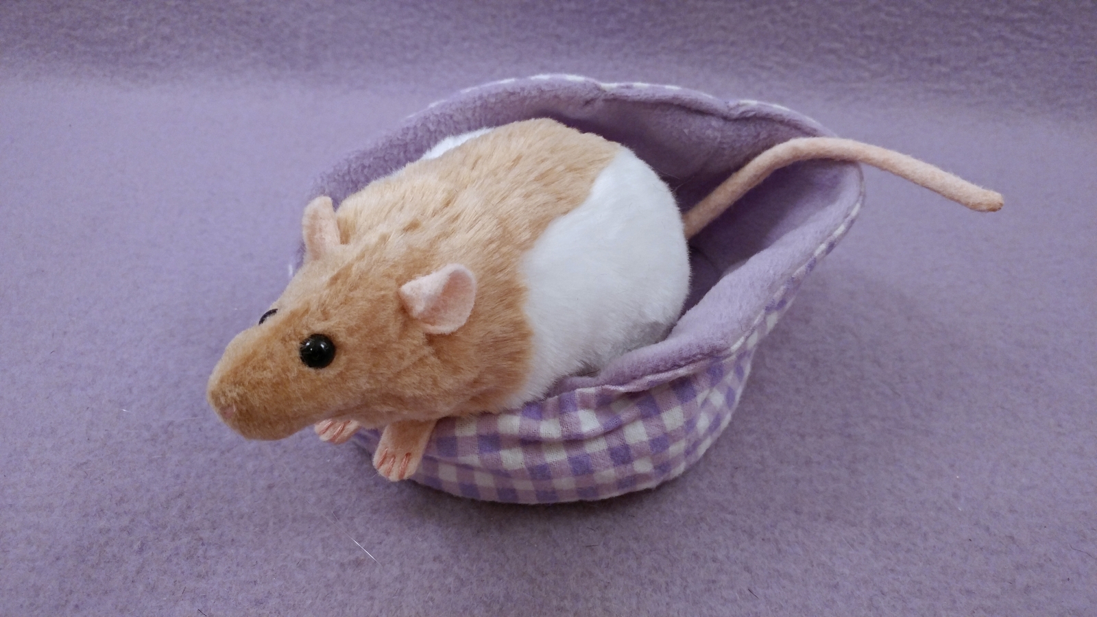 Beige Half-Hooded Rat Plushie | Citrine Mouse
