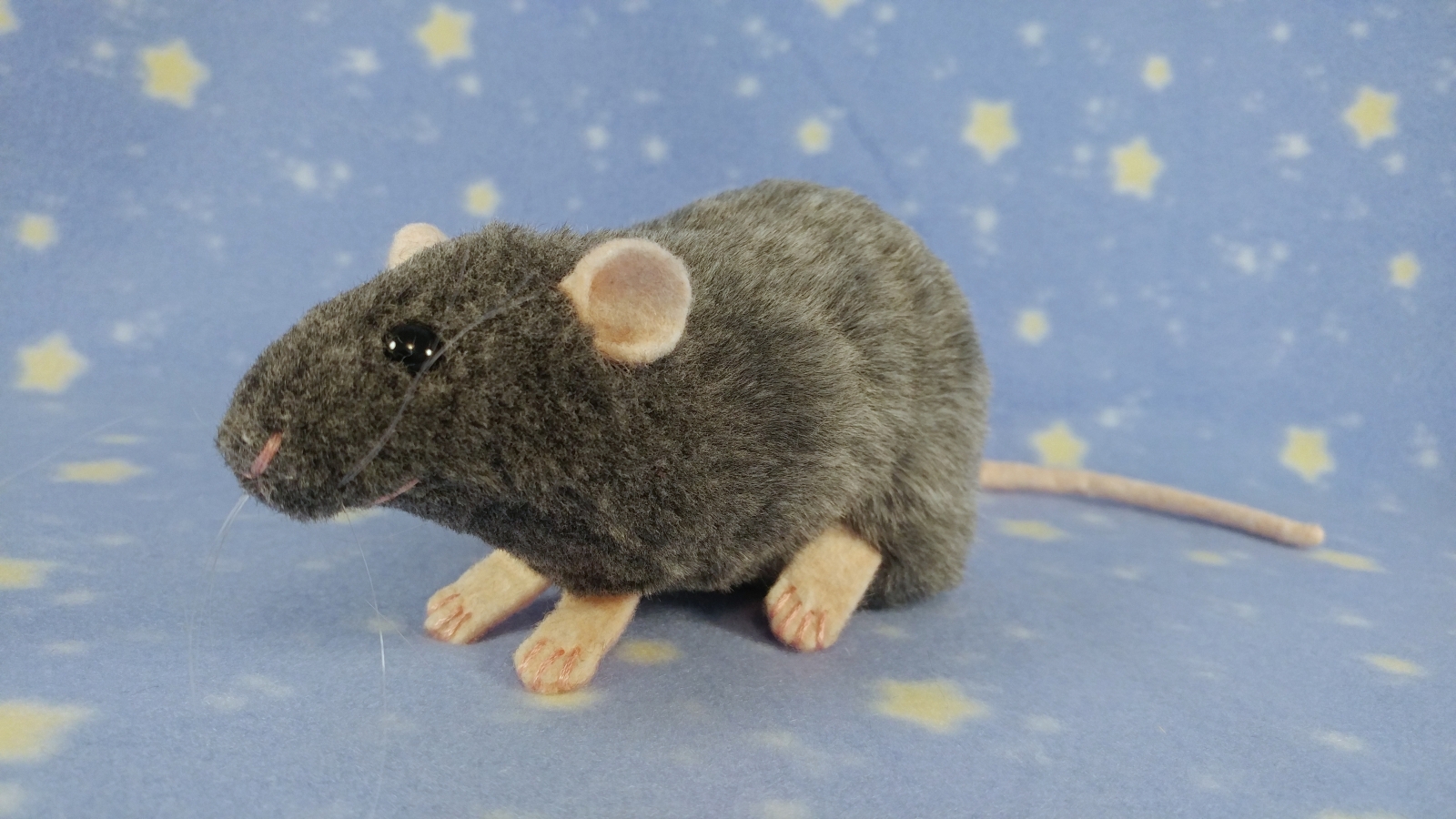 Blue Grey Berkshire Rat Plushie | Citrine Mouse