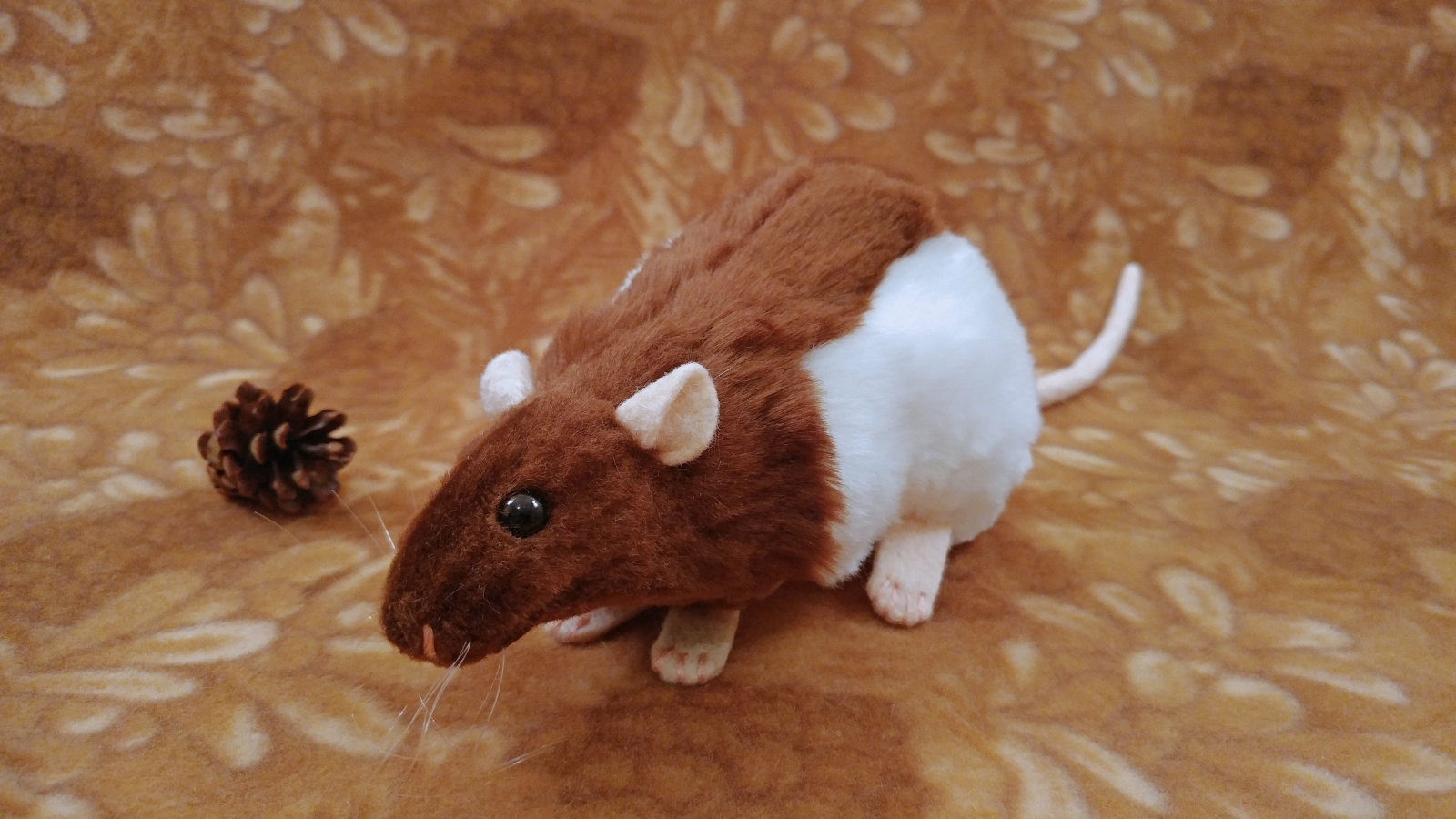 Brown Hooded Rat Plushie | Citrine Mouse