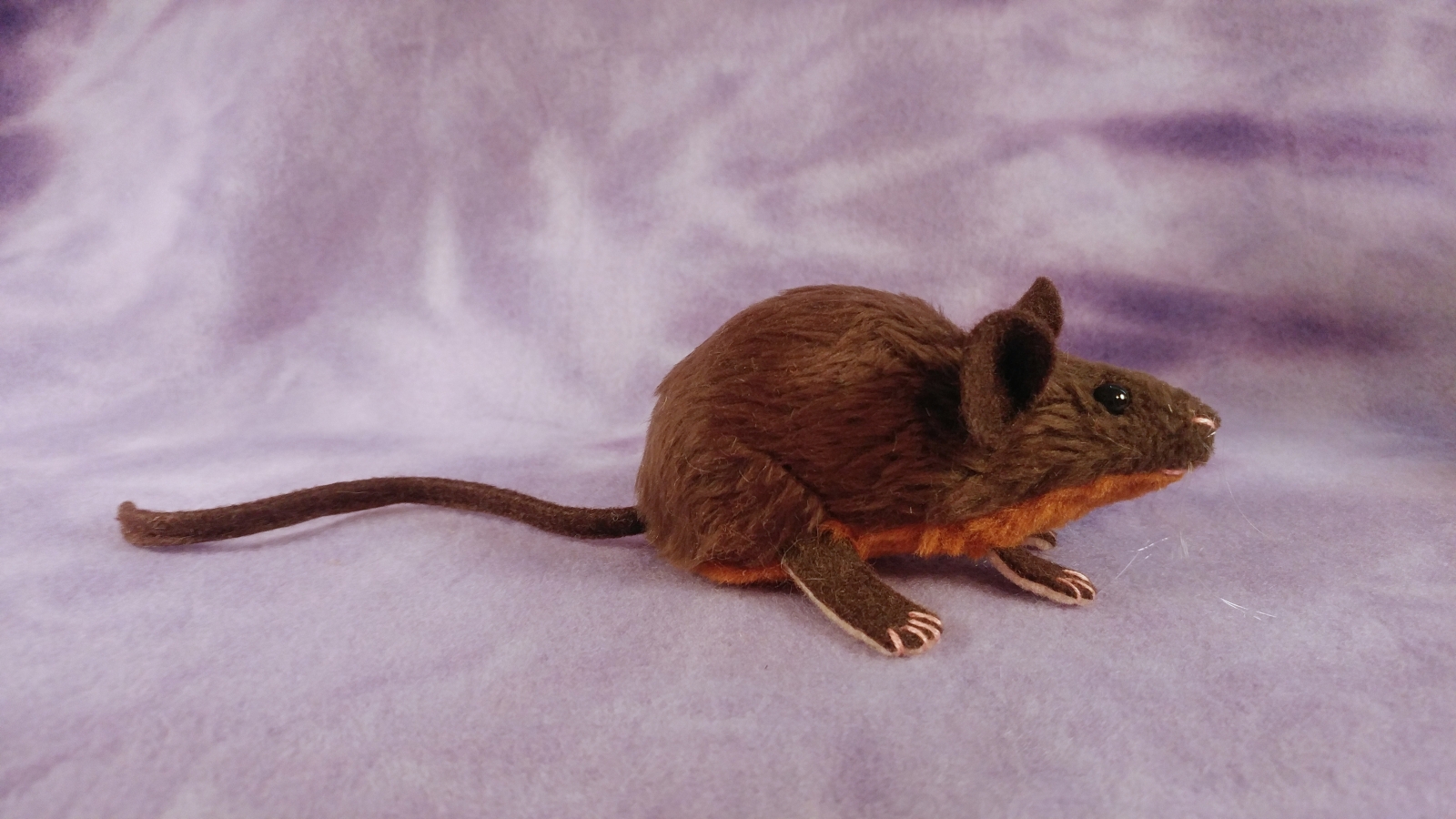 Dark Brown Mouse Plushie with Tan Belly | Citrine Mouse