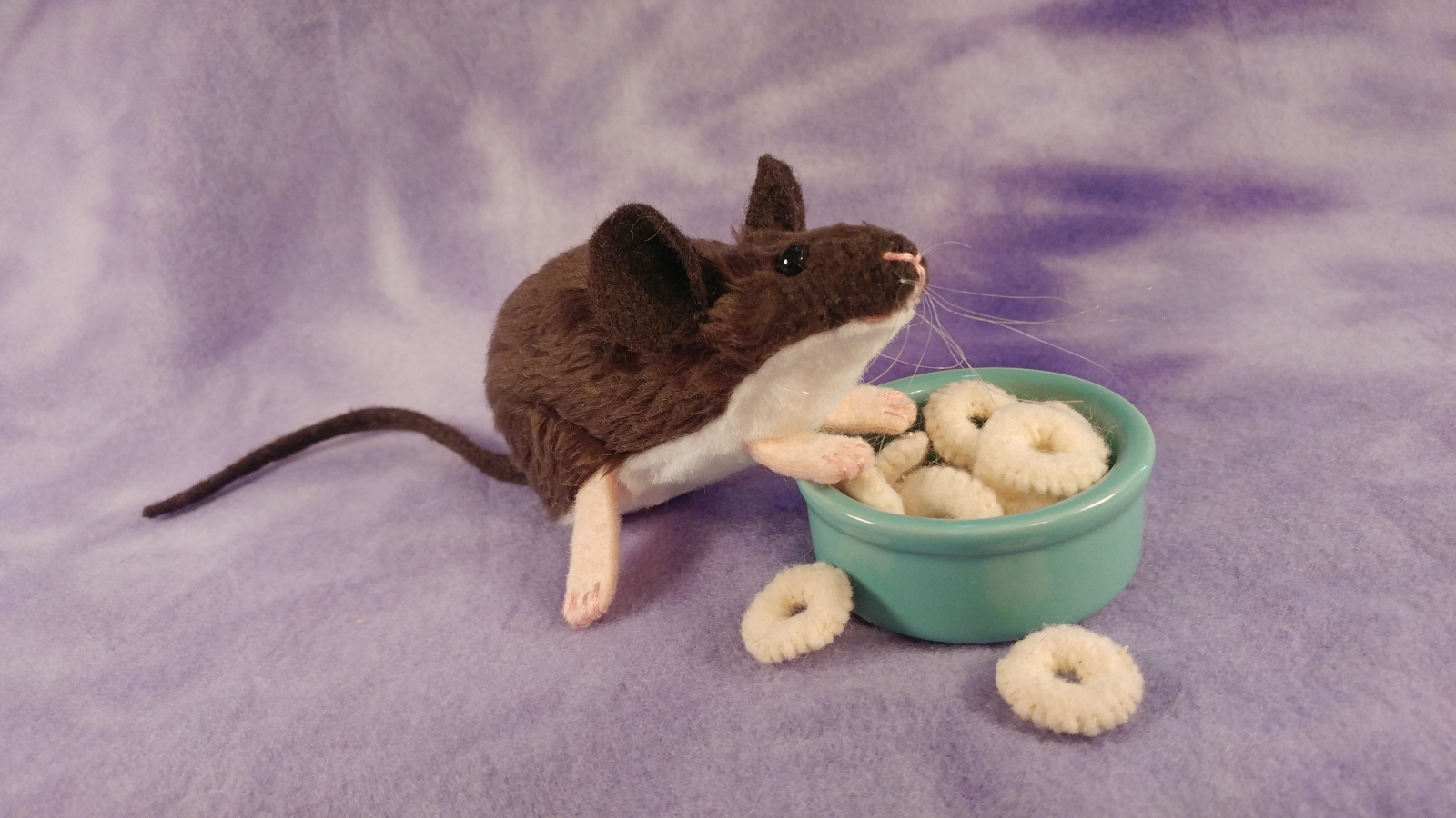 Dark Brown Mouse Plushie with White Belly | Citrine Mouse