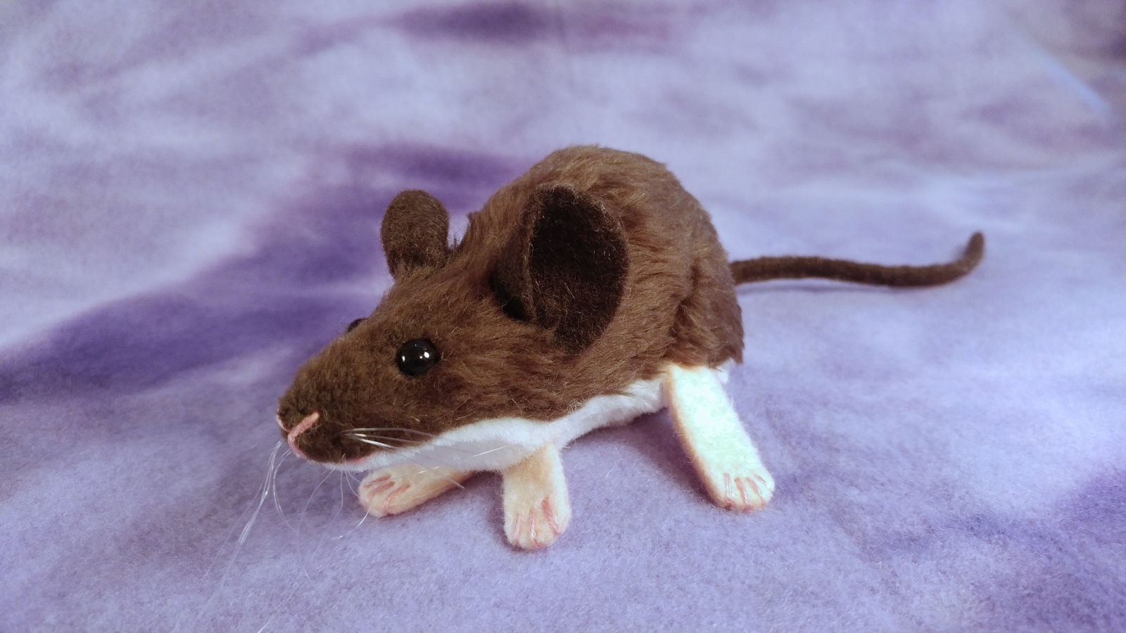 Dark Brown Mouse Plushie with White Belly | Citrine Mouse