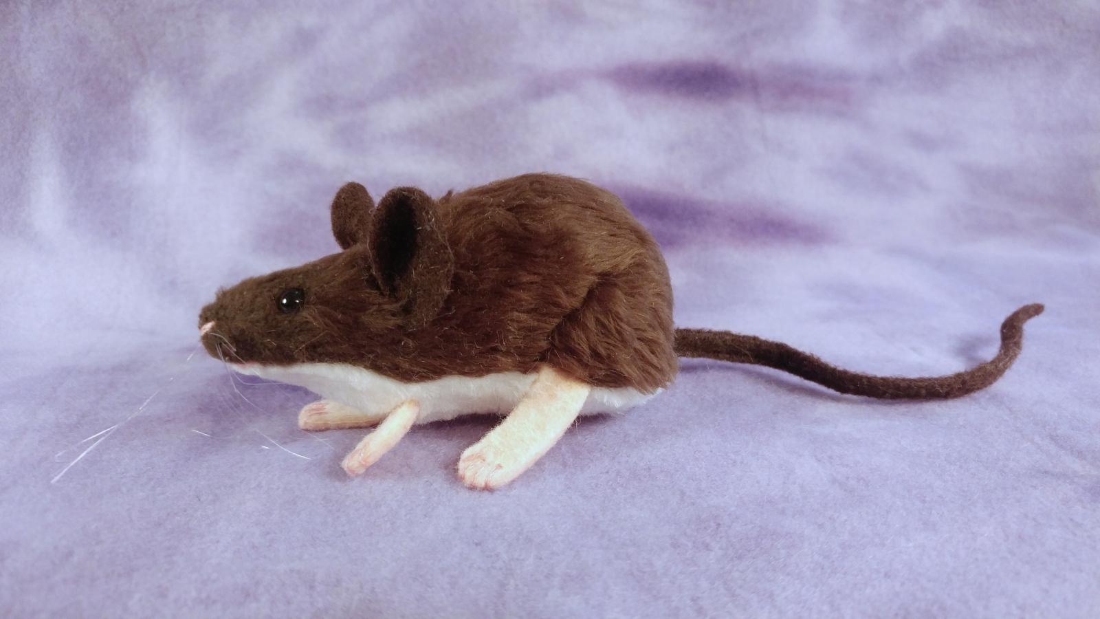 Dark Brown Mouse Plushie with White Belly | Citrine Mouse