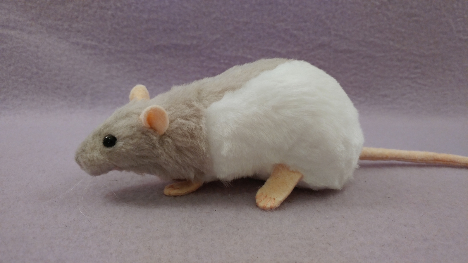 Light Grey Half-Hooded Rat Plushie | Citrine Mouse