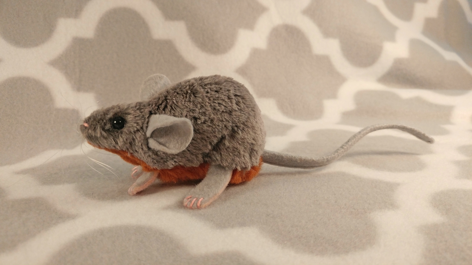 Lilac Grey Mouse Plushie with Tan Belly | Citrine Mouse