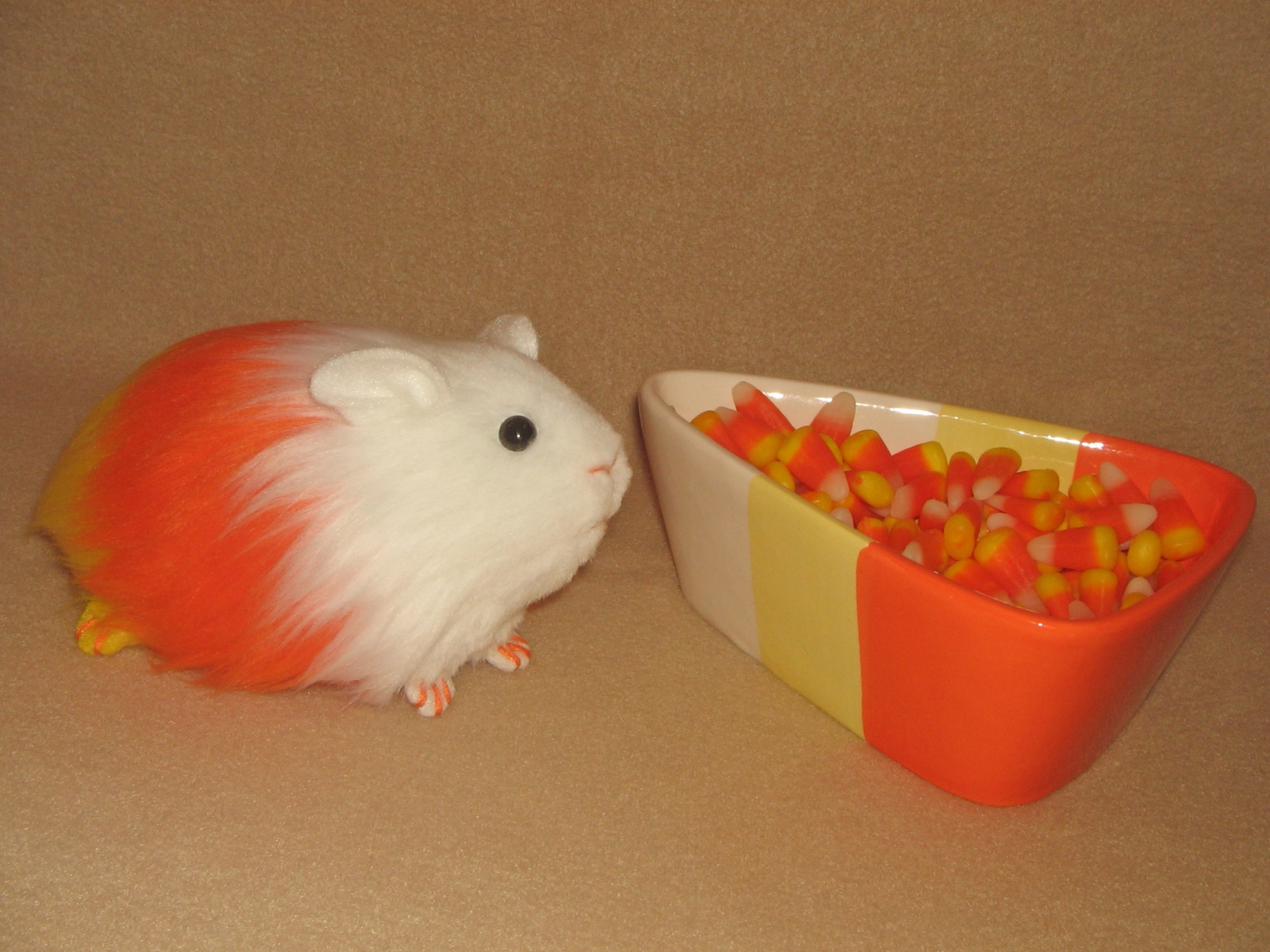 Little Candy Corn Guinea Pig Plushie | Citrine Mouse