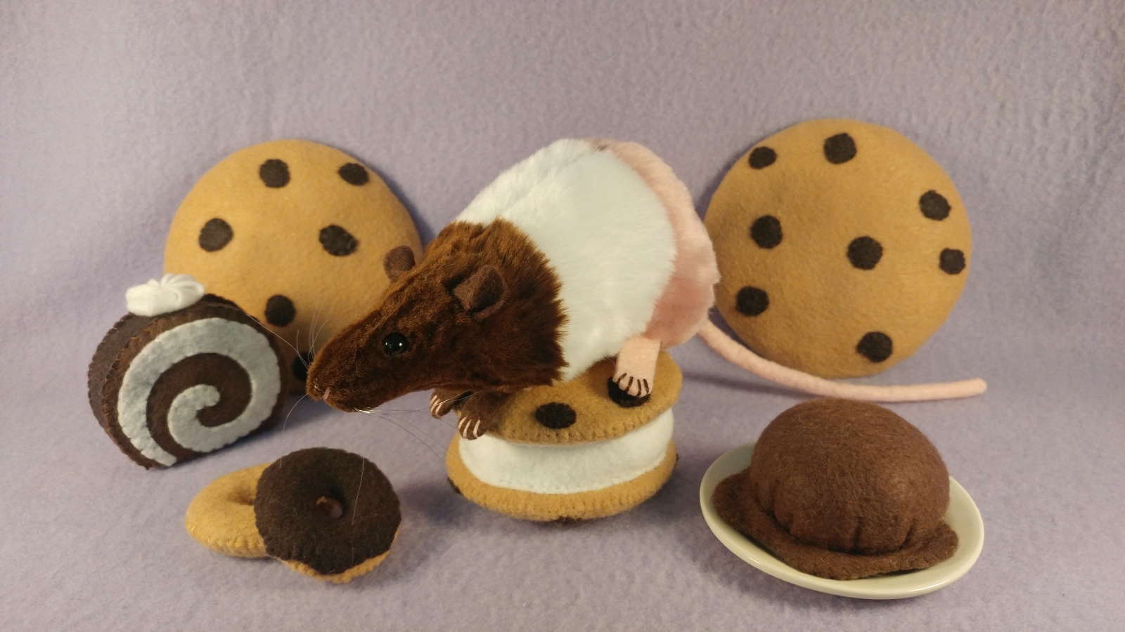 Neapolitan "Nea" Rat Plushie | Citrine Mouse