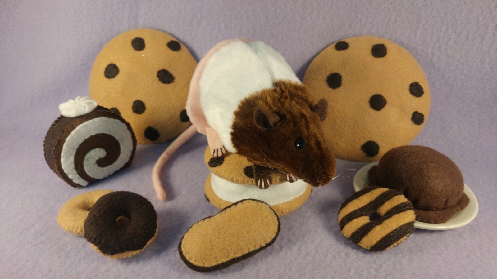 Neapolitan "Nea" Rat Plushie | Citrine Mouse