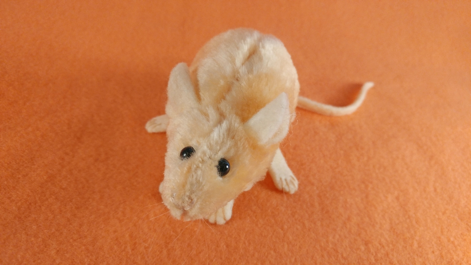 Peach Mouse Plushie with White Belly | Citrine Mouse