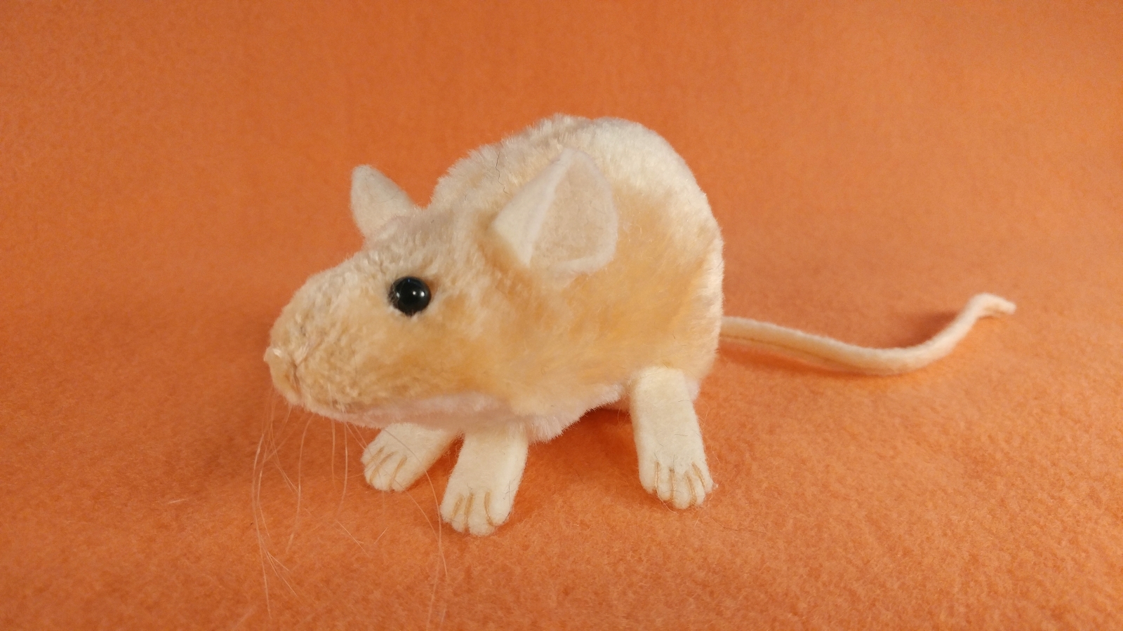 Peach Mouse Plushie with White Belly | Citrine Mouse