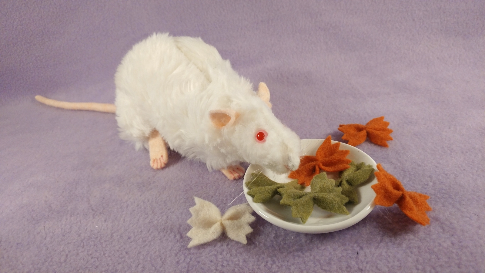 White Rex Rat Plushie | Citrine Mouse