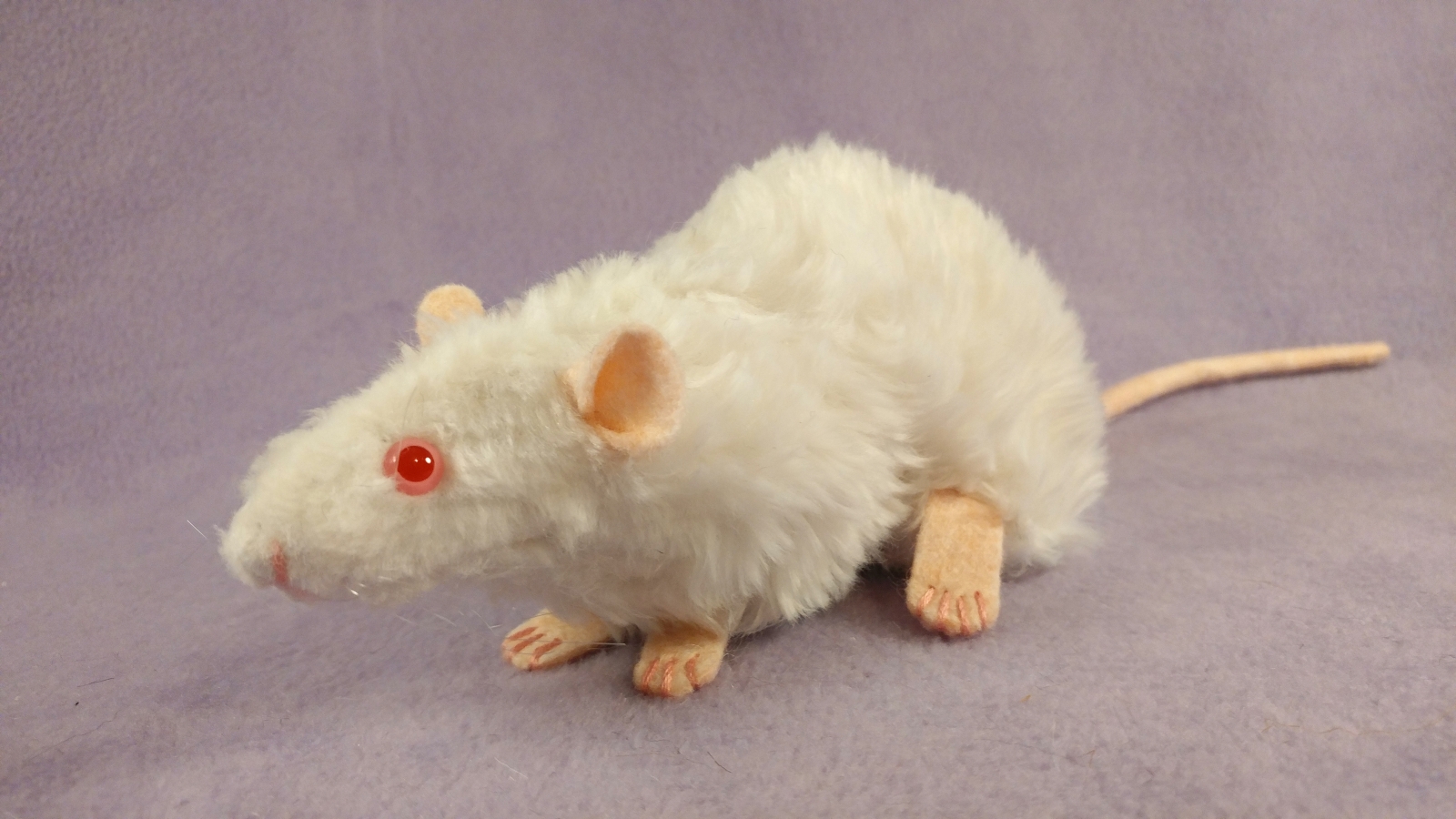 White Rex Rat Plushie | Citrine Mouse