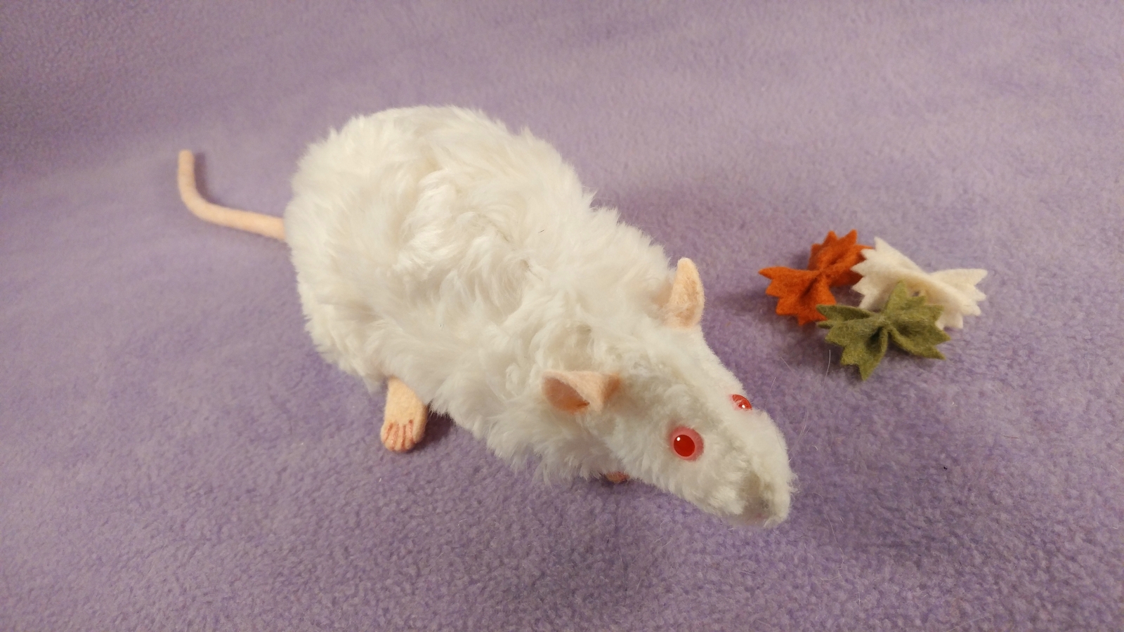 White Rex Rat Plushie | Citrine Mouse