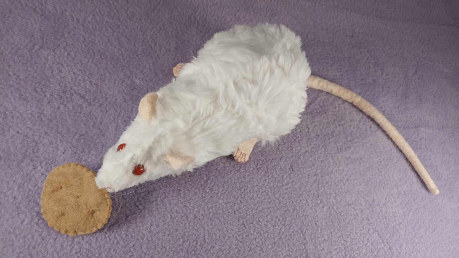 White Rex Rat Plushie | Citrine Mouse
